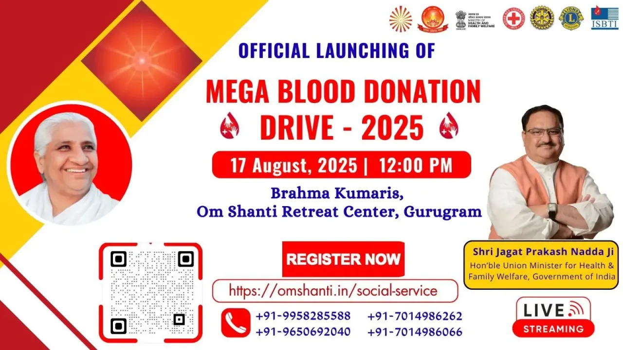 Vishal Raktadaan Abhiyaan 2025 – Mega Blood Donation Drive at ORC | Brahma Kumaris News